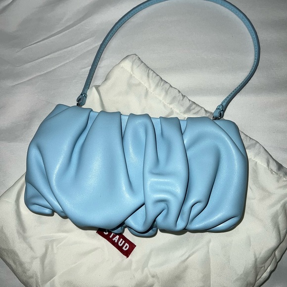 STAUD | Bags | Staud Ruched Leather Shoulder Bag | Poshmark